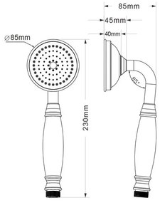 Sapho Dreamart Ruční sprcha 230mm, chrom DOC148