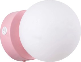 Sollux Lighting Nástěnné svítidlo YOLI 1 růžové s vypínačem