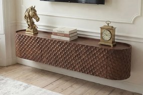 Designový závěsný TV stolek Zaxson 160 cm hnědé mango