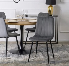 Stylová jídelní židle Arlen šedá velur