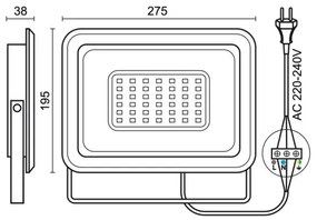 LED Venkovní reflektor LED/100W/230V 4000K IP65 černá