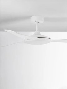 NV 9952360 Stropní ventilátor BLAIRE tělo z hliníku matná bílá a sklo 3ABS bílé listy - NOVA LUCE