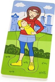 Dřevěné puzzle Viga Jak roste miminko