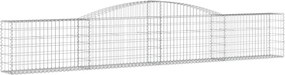 Klenuté gabionové koše 4 ks 400x30x60/80 cm pozinkované železo 3146842