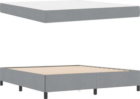 Postel s boxspringem Světle šedá 180 x 200 cm textil 3398878