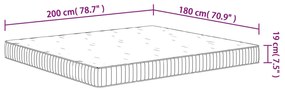 Taštičková pružinová matrace medium 180 x 200 cm,  372819