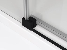 Sanswiss TOP-LINE TLS2 Jednodílné posuvné sprchové dveře 140 cm TLS21400607 Šířka: 1400 mm, Profil: Černá, Sklo: Hladké čiré