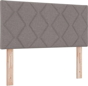Postel s boxspringem s čelo Taupe 90 x 200 cm textil 3338738