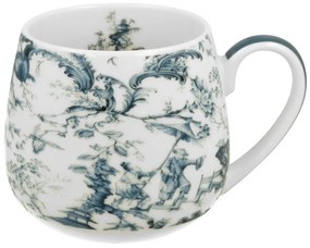 Porcelánový hrnek BARYLKA ORIENT BLUE 430 ml bílý