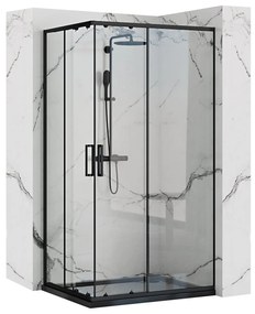 Rea - PUNTO BLACK MAT sprchový kout 80 x 100 cm, čiré sklo/černý profil, REA-K4806