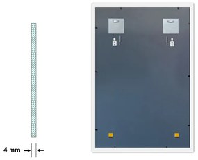 Obdélníkové designove zrcadlo s bílým rámem 50x50 cm