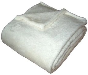 Žádaná chlupatková soft deka v bílém provedení 150/200