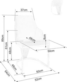 Jídelní židle Olten, krémová / zlatá