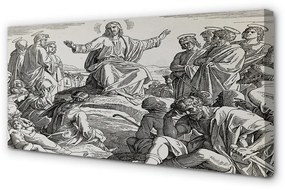 Obrazy na plátně Ježíš kreslení lidé 120x60 cm