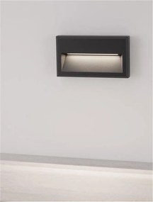 NV 9492670 Venkovní nástěnné svítidlo RIO antracitový hliník a čiré sklo LED 6W 3000K 220-240V 266st. IP65 - NOVA LUCE