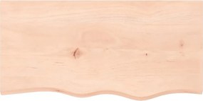 Koupelnová deska 80x40x(2-6) cm neošetřené masivní dřevo 3156022