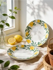 Sinsay - Keramické misky s motivem citronů 2 pack - zelená