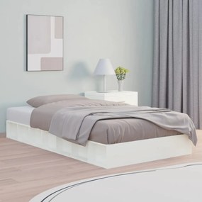 Rám postele bílý 120 x 190 cm Small Double masivní dřevo,  820707