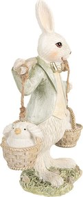 Dekorace králíček s ptáčky - 12*7*17 cm