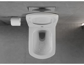 Mexen Vito, závěsné WC Rimless 54,5 x 37 cm s pomalu padajícím sedátkem z duroplastu, bílá, 30174000
