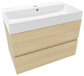 Koupelnová skříňka s umyvadlem Naturel Verona 80x50x45,5 cm světlé dřevo mat VERONA80SDU2