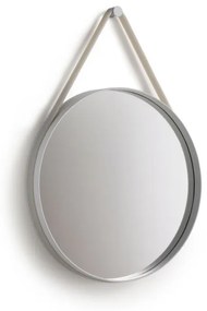 HAY Zrcadlo Strap Mirror 50 cm (silicone), grey