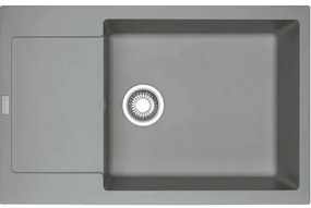 Franke Maris MRG 611-78 BB Granitový dřez s odkapem oboustranné provedení, 78x50cm, šedý kámen, 114.0363.221