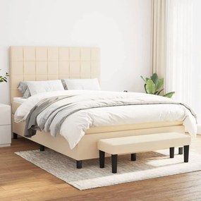 Box spring postel s matrací krémová 140x200 cm textil 3136602
