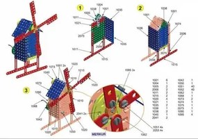Merkur 3 stavebnice / 273 dílů / 30 modelů / od 6 let