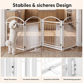 Costway Brána pro psy 81 cm vysoká zábrana skládací 4 panely štěněcí