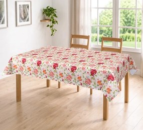 Bellatex Ubrus DITA 100x100 cm Hortenzie Oranžová,Růžová