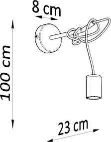 Sollux Lighting Nástěnné svítidlo EDISON černé