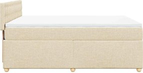 Box spring postel s matrací krémová 140x190 cm textil 3288994