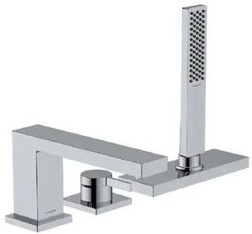 Hansgrohe Tecturis E - Baterie na okraj vany, 3-otvorová instalace, sBox, chrom 73443000