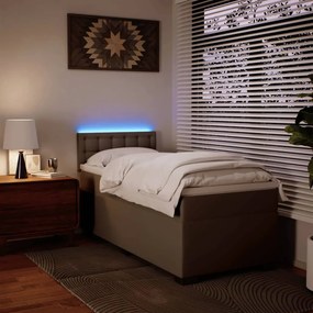 Box spring postel s matrací cappuccino 100x200 cm umělá kůže 3288411