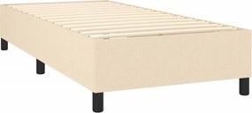 Box spring postel s matrací krémová 90x200 cm textil 3141830