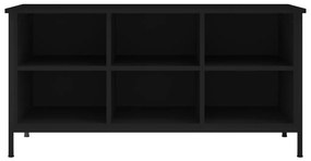 Botník černý 100 x 35 x 50 cm kompozitní dřevo - Default Title
