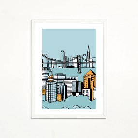 Jan Laštovička | San Francisco Rám: Dubový, Velikost: 30 x 20 cm