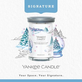 Yankee Candle vonná svíčka Signature Tumbler ve skle velká Snow Globe Wonderland 567g
