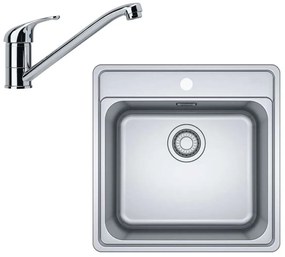 Franke - Kuchyňský set N90, nerezový dřez BCX 610-51 a baterie FB 250.031, chrom 101.0700.673