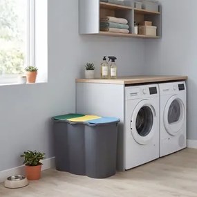 Belli e Forti UNICA černá / Sestava na tříděný odpad / plast / 80 l /