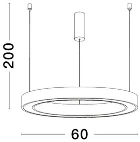 LED lustr Sting 60 bílé
