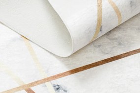 Dywany Łuszczów, Kusový koberec ANDRE Marble 1220, 80x150, bílá, chodba / předsíň