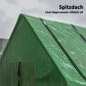 Fóliový skleník Outsunny mini s oknem ze síťoviny, odolný proti UV záření, PE fólie, 240 x 90 x 90 cm, ideální pro zahradnictví a pěstování | Aosom.de