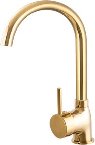 Gamma Beta, stojánková dřezová baterie, zlatá lesklá, GMA-BB-GDII