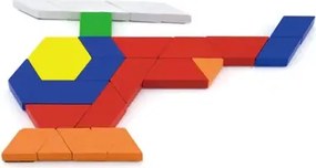 VIGA Dřevěné magnetické puzzle Tangram / 102 dílků / od 3 let