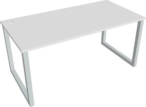 Kancelářský pracovní stůl Hobis USO 1600, bílá RAL 9016, deskabuk