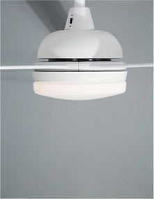NV 9953198 Stropní ventilátor se světlem FLOW matná bílá ocel a sklo bílá 5ti rychlostní dálkové ovládání 37W LED 3000K - NOVA LUCE