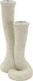 Designový svícen Stons 17,5 cm krémový