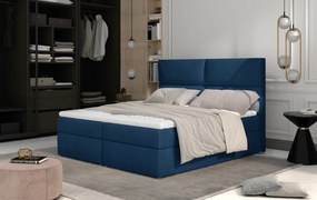 Kontinentální postel 165 cm Alyce (modrá) (s matracemi). 1027457